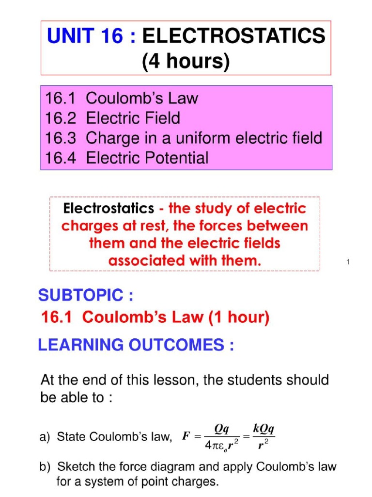 Electrostatics | PDF