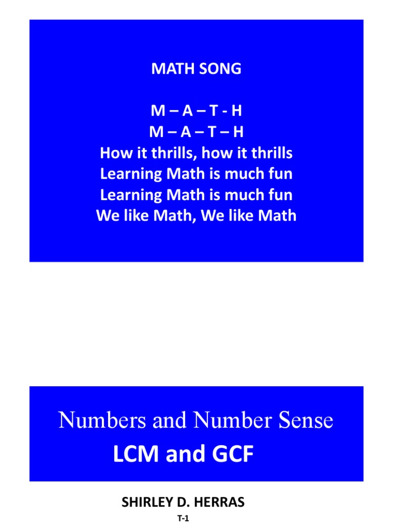 Lcm And Gcf Pdf Algebra Discrete Mathematics