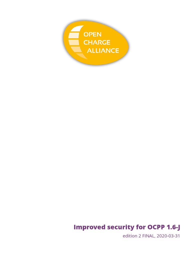 OCPP 1.6 Security Whitepaper Edition 2 | PDF | Transport Layer Security ...