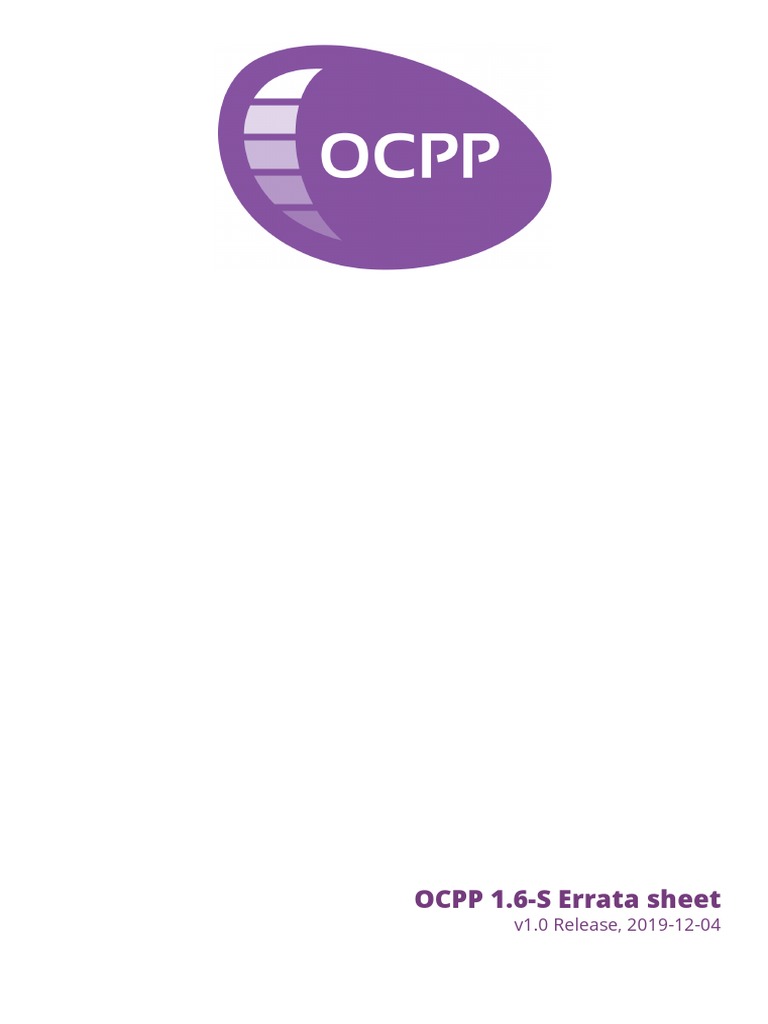 Ocpp S 1.6 Errata Sheet | PDF | Soap | Computer Data