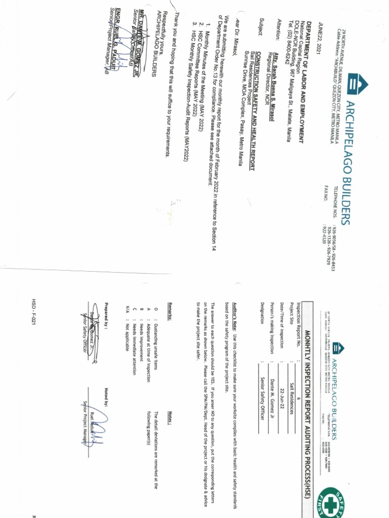 Minutes of The Meeting and DOLE Report | PDF