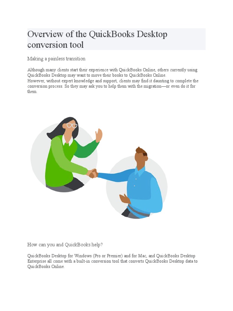 QuickBooks Online Training - QuickBooks Desktop Migration | PDF | Quick ...