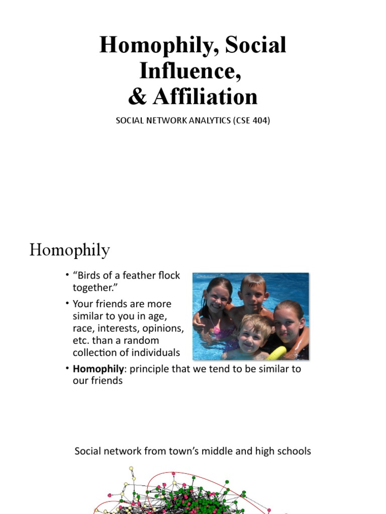 MOD 3 Homophily, influence | PDF | Social Network