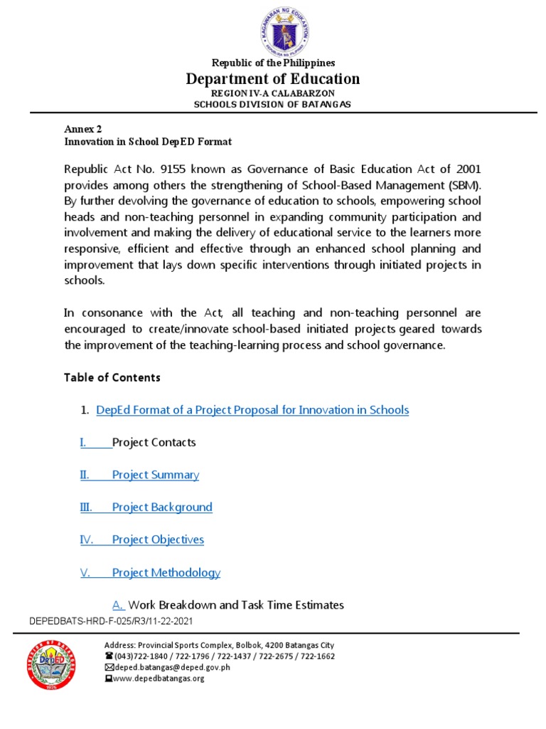 Department of Education: Republic of The Philippines | PDF | Text