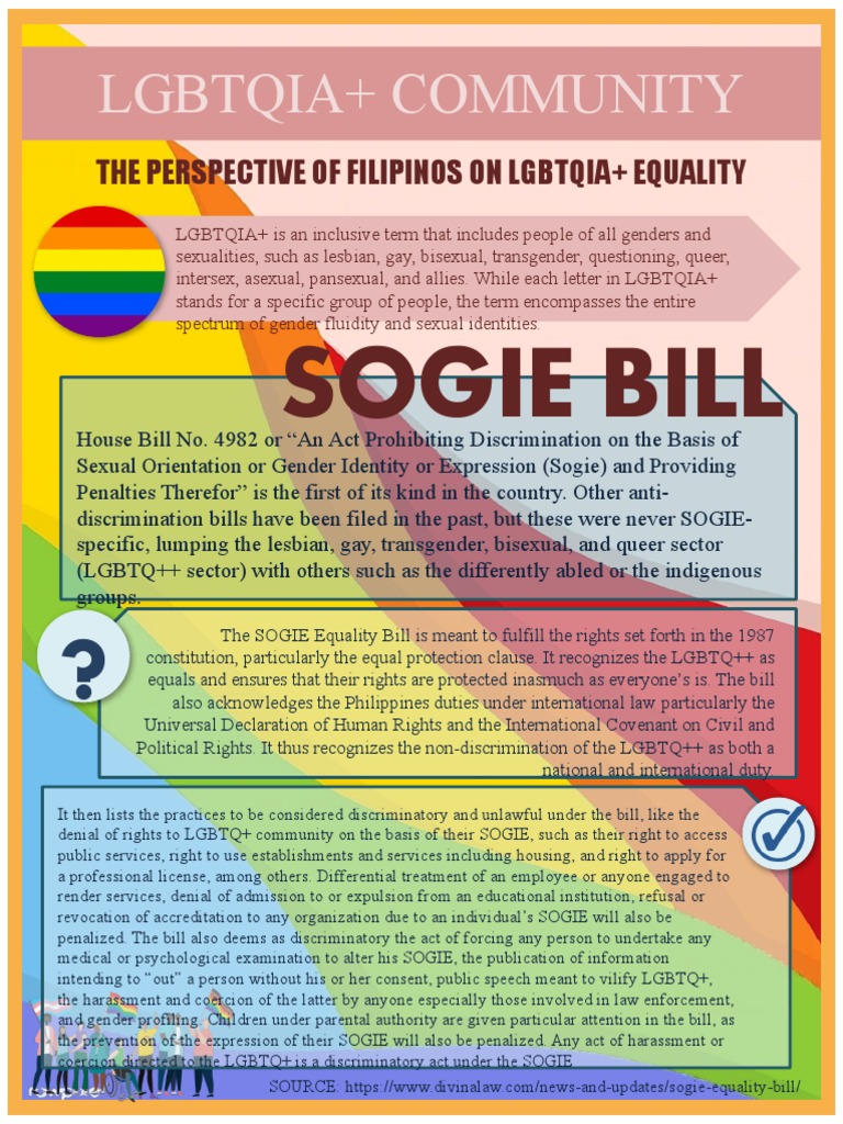 Lgbtqia+ Community: Sogie Bill | PDF | LGBTQIA+ Studies | Lgbt