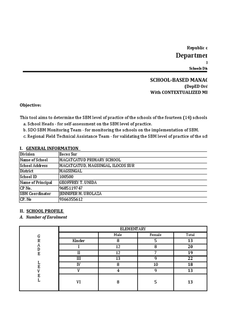 Department of Education: Republic of The Philippines | PDF ...