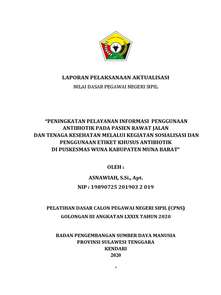 Contoh Laporan Cpns Latsar | PDF