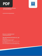 Tata Aig Medicare Premier Policy Wording | PDF | Hospital | Insurance