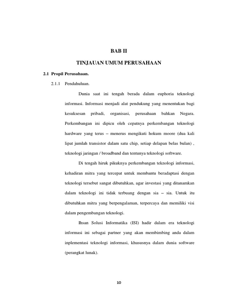 Struktur Organisasi Ihsan Solusi Informatika | PDF