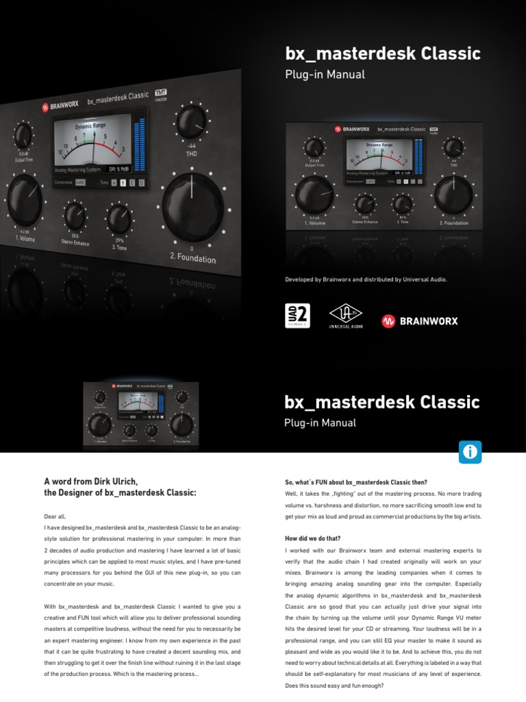 BX - Masterdesk Classic Manual | Download Free PDF | Equalization (Audio) | Audio Electronics