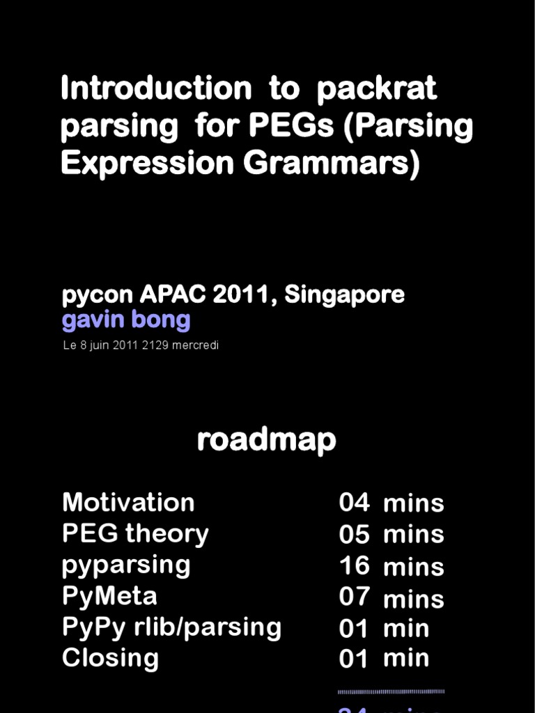 Introduction To PEG (Parsing Expression Grammar) in Python | PDF | Parsing | Syntax (Logic)