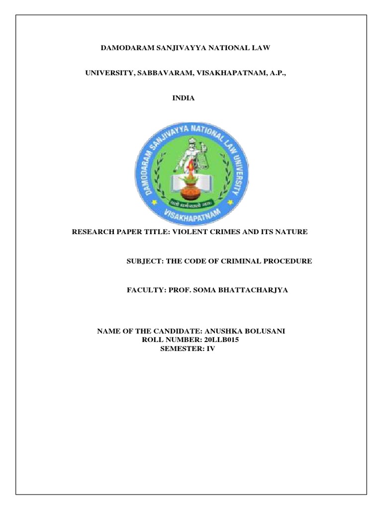 CRPC Research Paper | PDF | Assault | Battery (Crime)