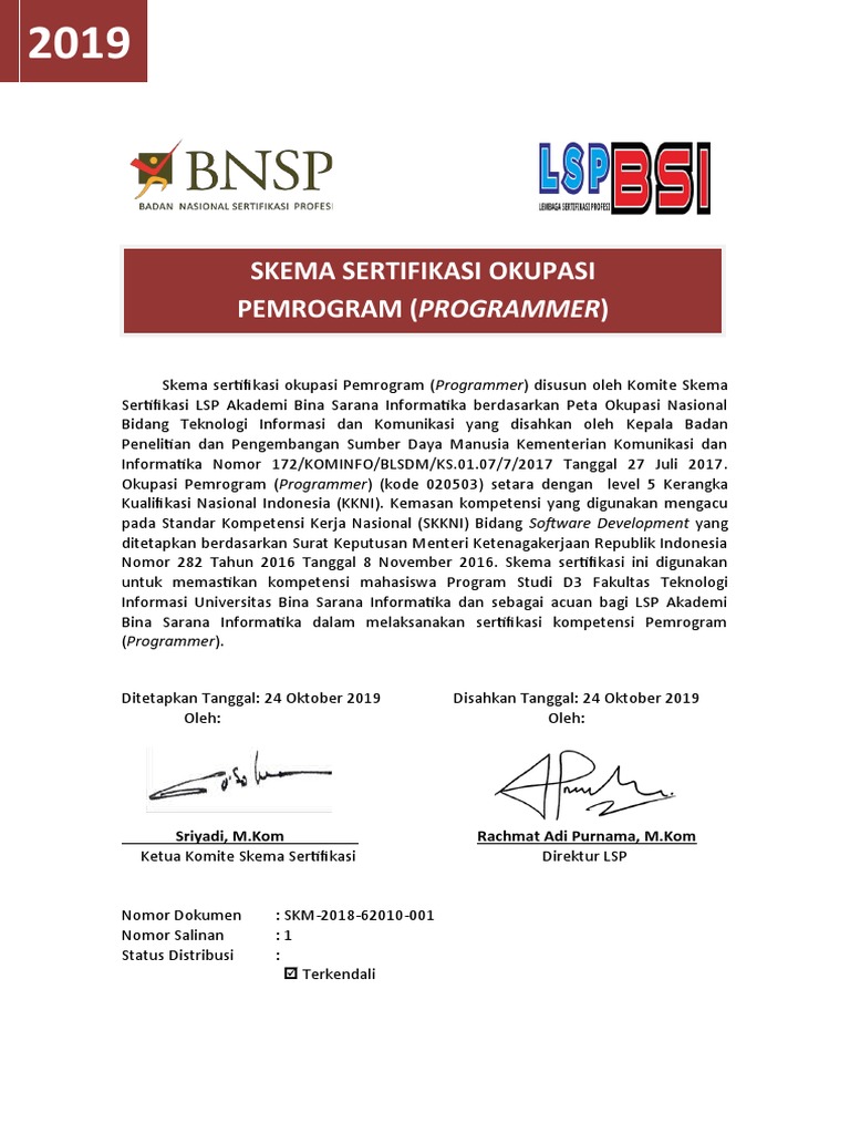 Skema Sertifikasi Programmer | PDF | Bisnis