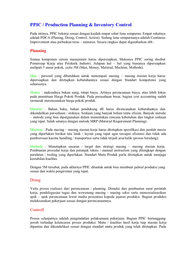 Buku PPIC: Panduan Lengkap PDF | PDF