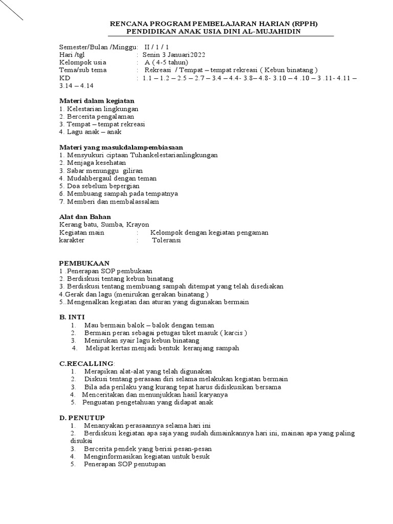 RPPH KEL A 2021-2022 (Sem2) | PDF