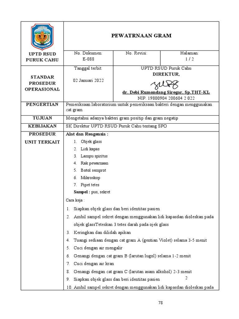 Spo Pewarnaan Gram | PDF