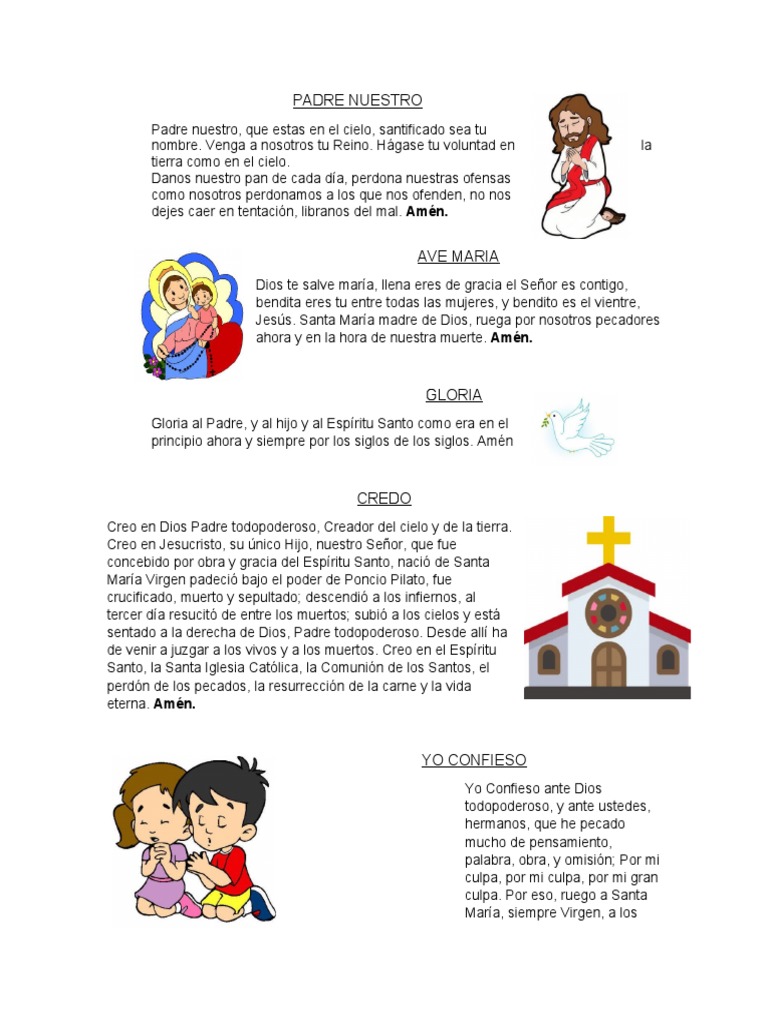 Primera Comunion Rezos | PDF | María, madre de Jesús | eucaristía