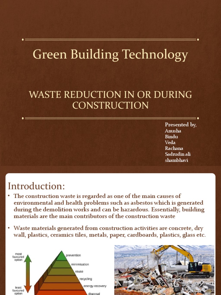Waste Reduction in or During Construction | PDF | Recycling | Concrete