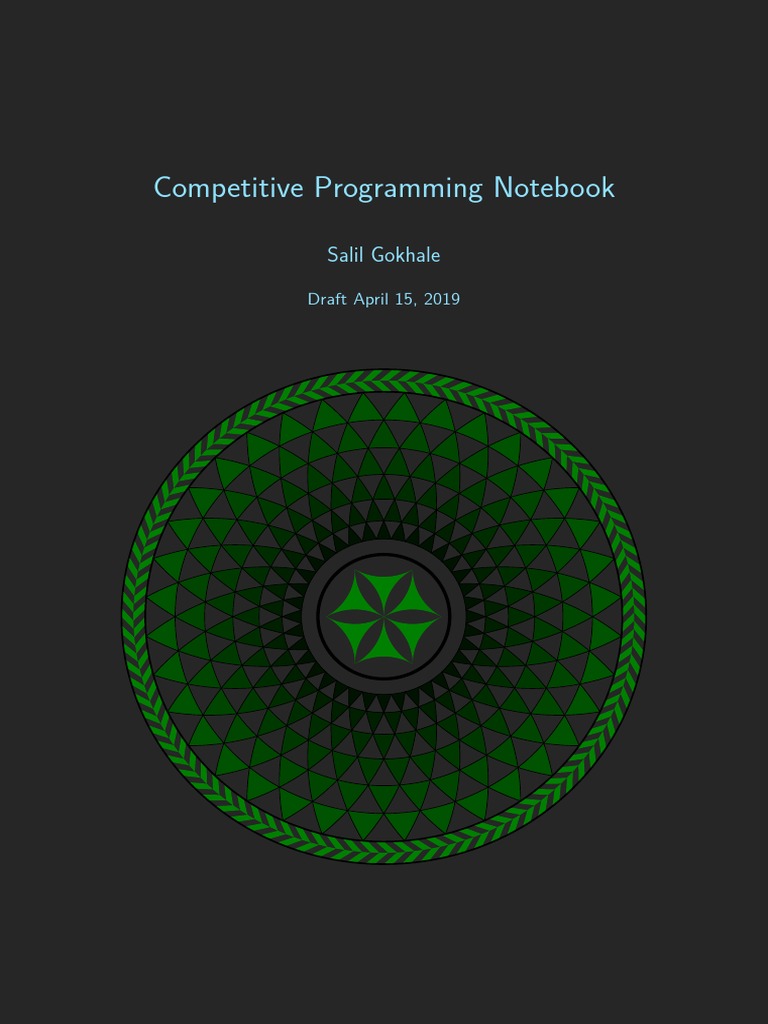 Competitive Programming Notebook | PDF | Time Complexity | Arithmetic