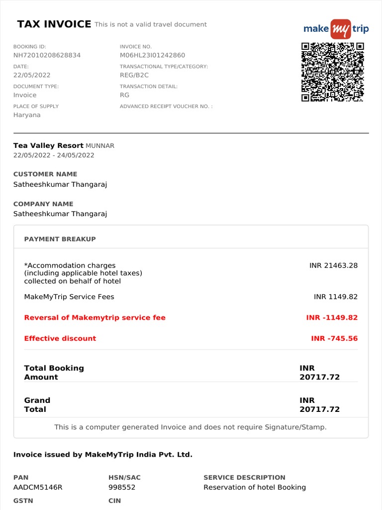 Hotel booking sample | PDF