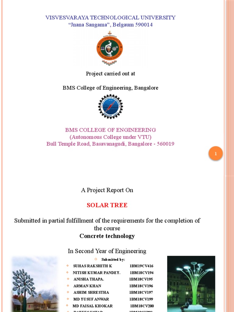 SOLAR TREE FINAL Mini Project | PDF | Solar Power | Photovoltaics