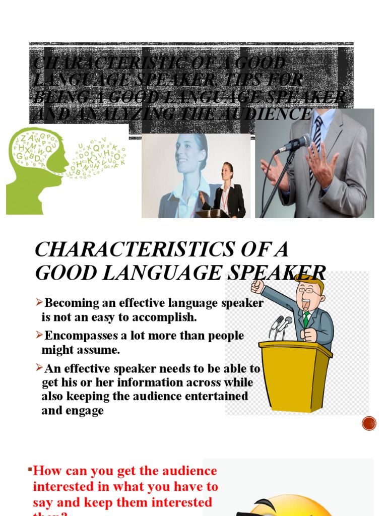 Characteristic of A Good Language Speaker, Tips For Being A Good ...