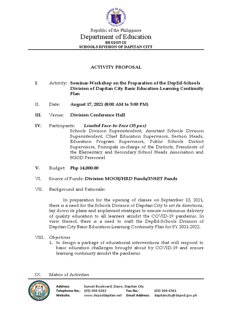 Activity-Proposal-Sample | PDF