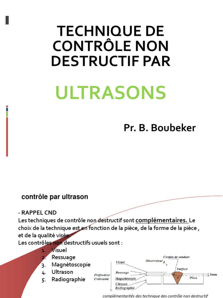 Technique de Controle Non Destructif | PDF | Piézoélectricité ...