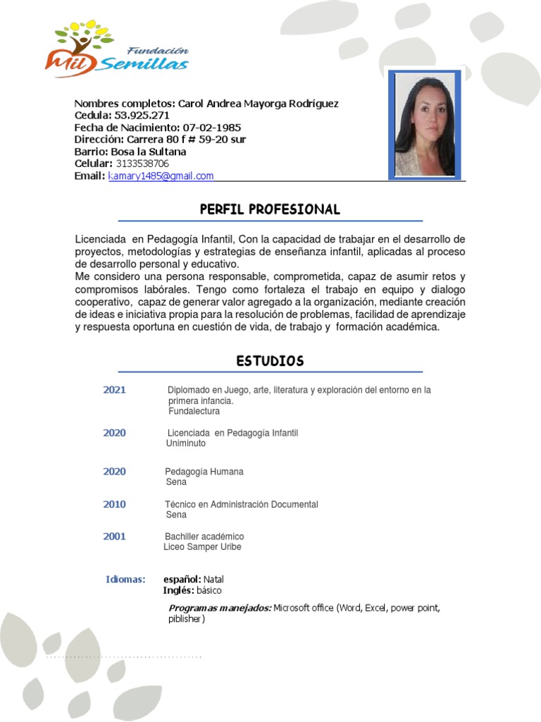 HV CAROL MAYORGA OK - Organized | PDF