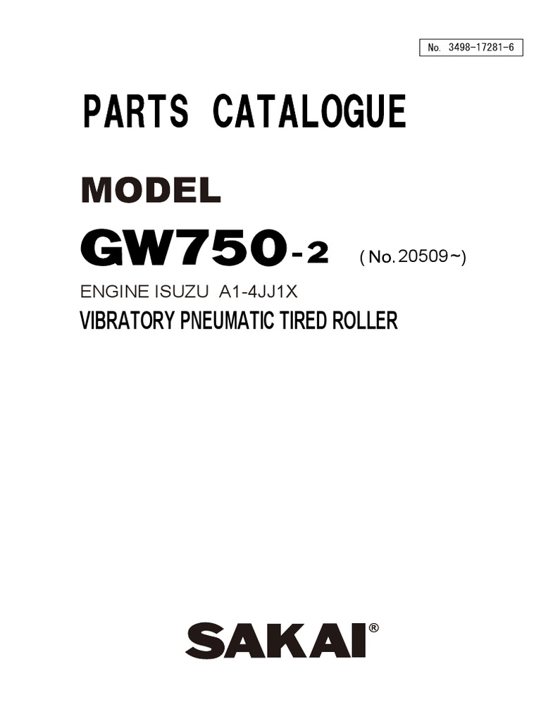 Sakai GW750-2 - 3498-17281-6 (20509 - ) | PDF