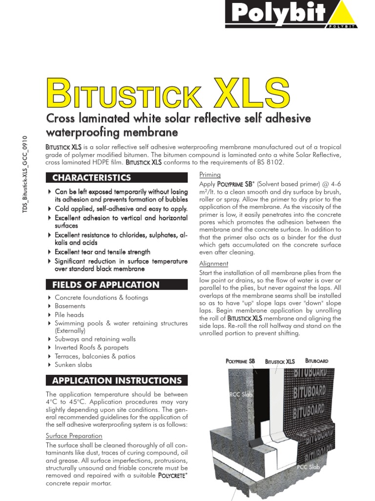 Bitustick XLS | PDF | Kilogram | Concrete