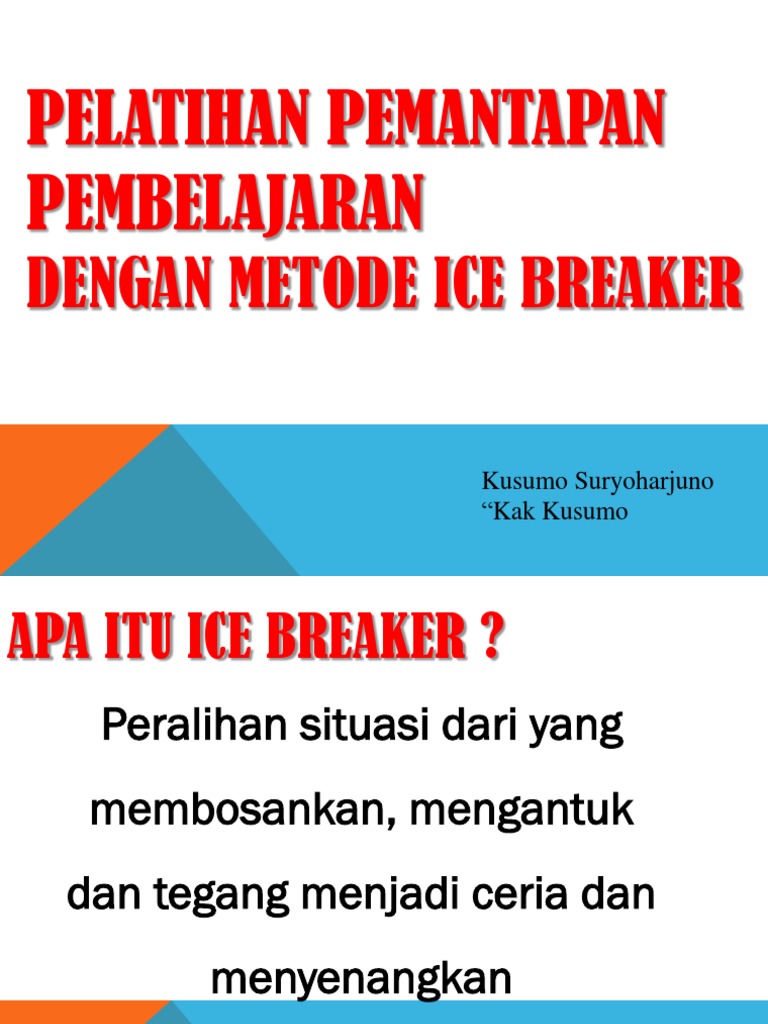 Materi Pembelajaran ICE BREAKING | PDF | Karier & Perkembangan ...