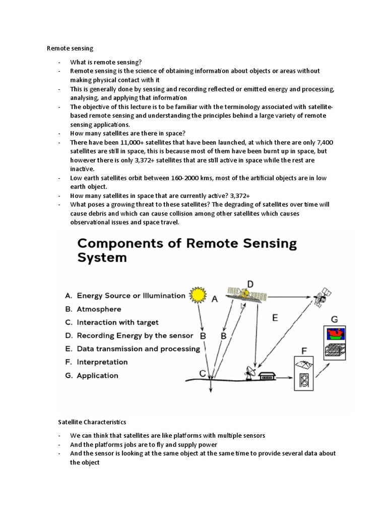 Remote Sensing Lecture Notes | PDF | Image Resolution | Satellite