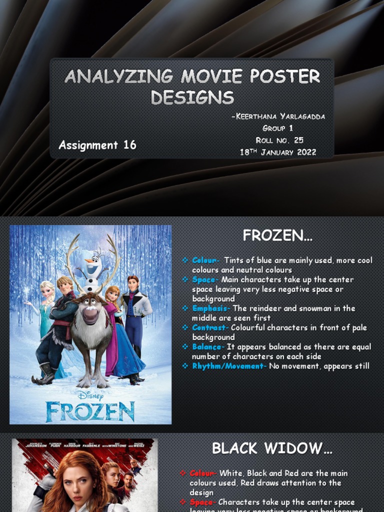 Assignment 16-Analyzing Movie Poster Designs | PDF | Color | White