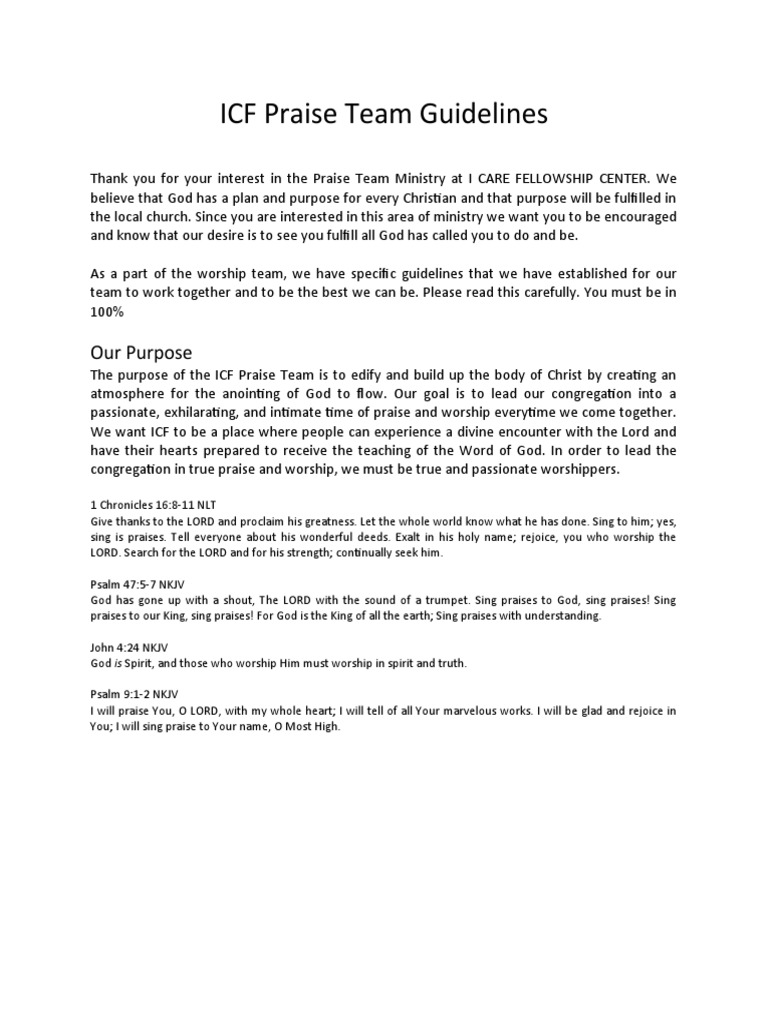ICF-GUIDELINES-2018 | PDF | Worship | God