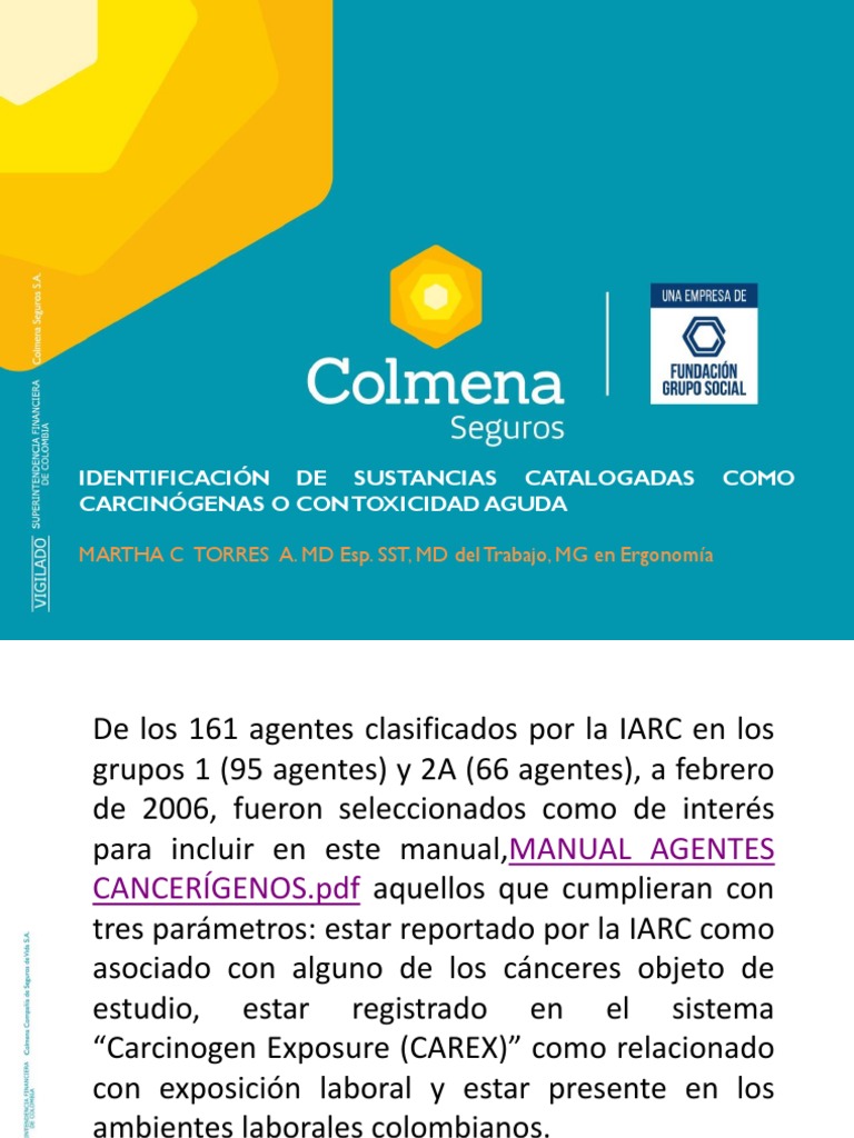 Sustancias Cancerígenas | Descargar gratis PDF | Cáncer | Carcinógeno