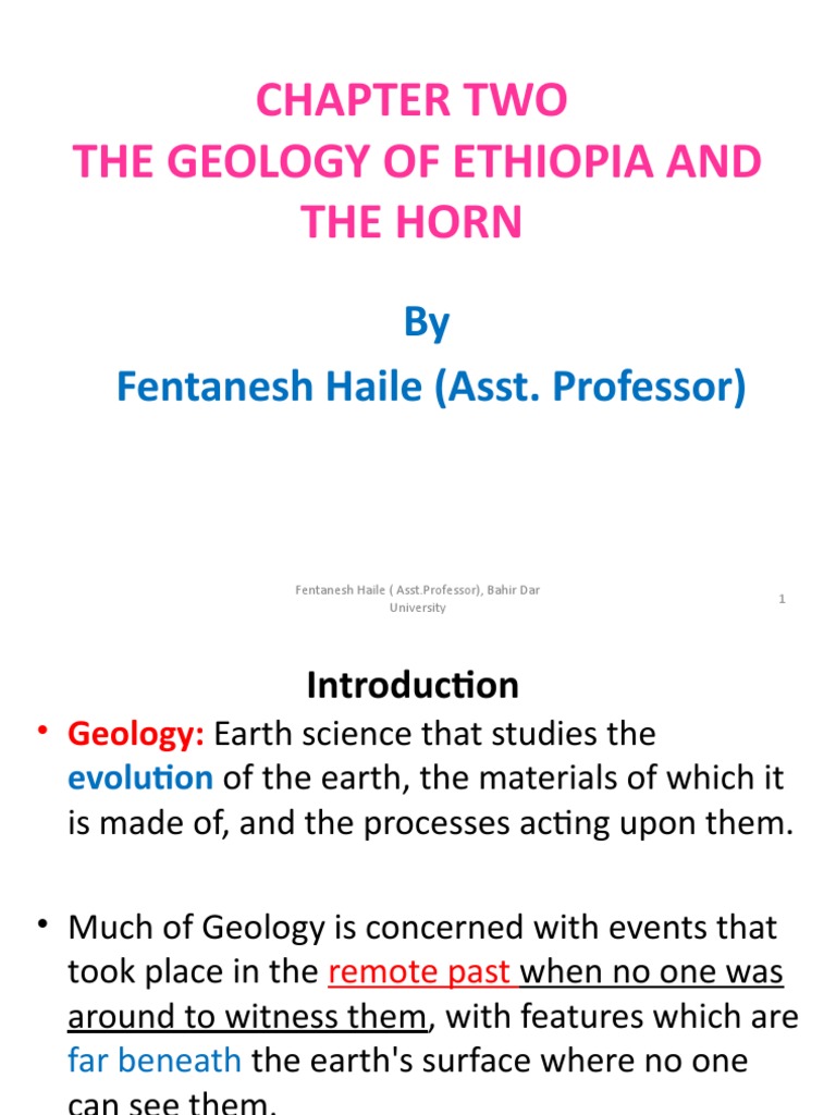 Geology of Ethiopia and the Horn: Chapter 2 | PDF | Geologic Time Scale ...