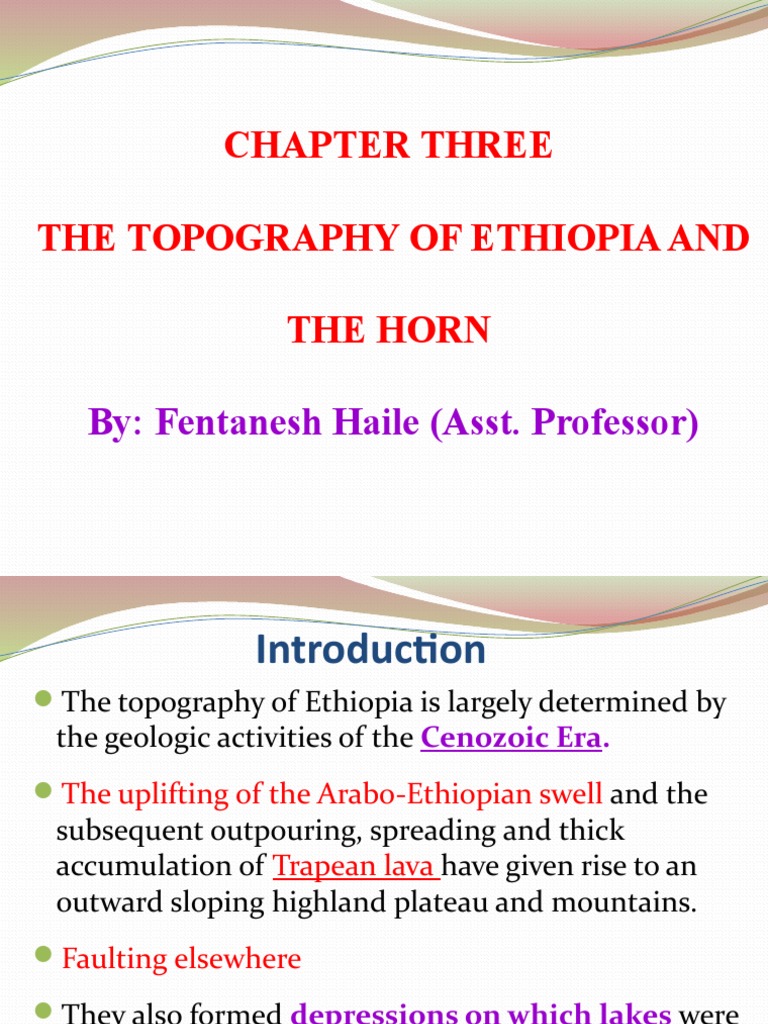 Topography of Ethiopia and the Horn | PDF | Plateau | Landscape