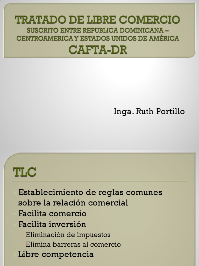 7 TLC Cafta-Dr Tratado de Libre Comercio | PDF | Economias | Entorno ...
