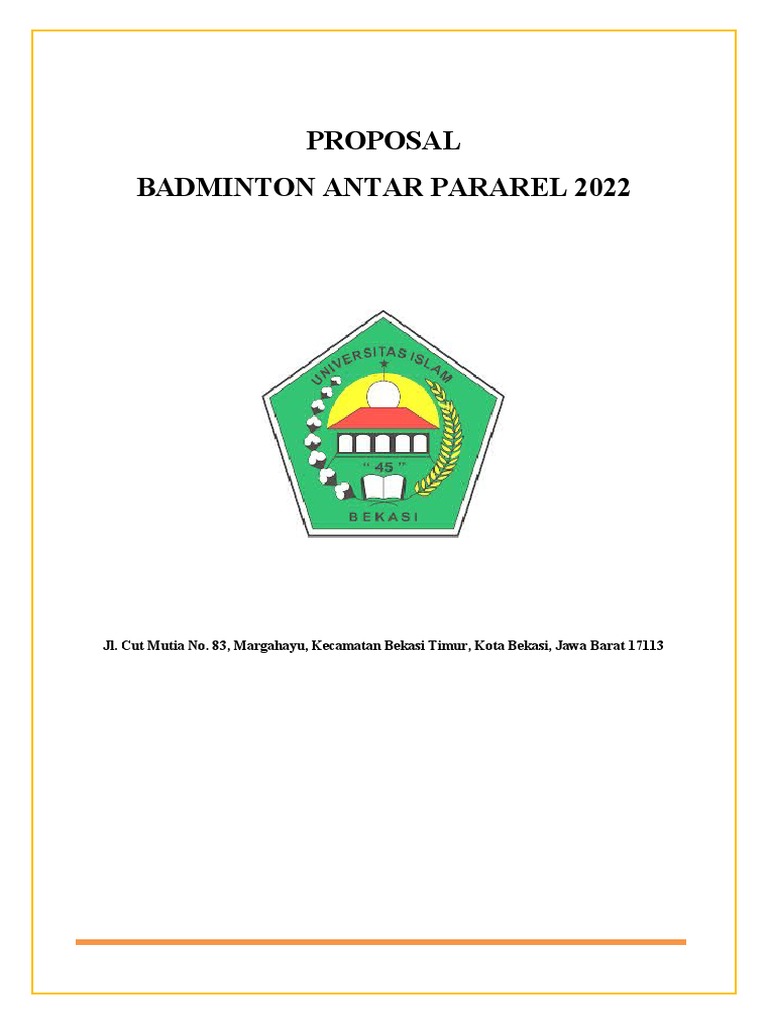 Proposal Badminton | PDF