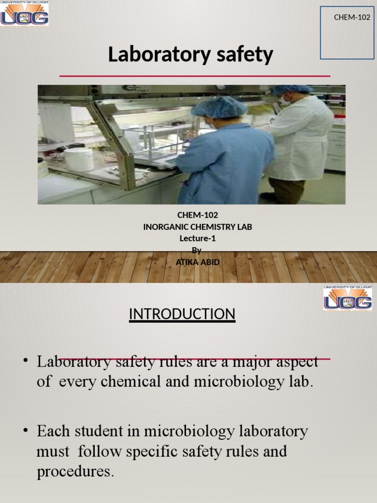Laboratory Safety: CHEM-102 Inorganic Chemistry Lab Lecture-1 by Atika ...