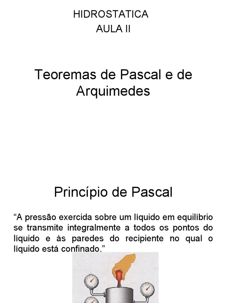Hidrostatica II | PDF | Flutuabilidade | Líquidos