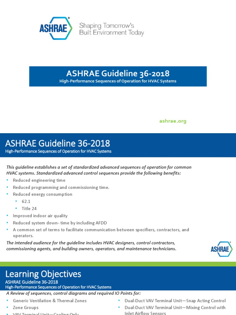 ASHRAE Guideline 36-2018: High-Performance Sequences of Operation For ...