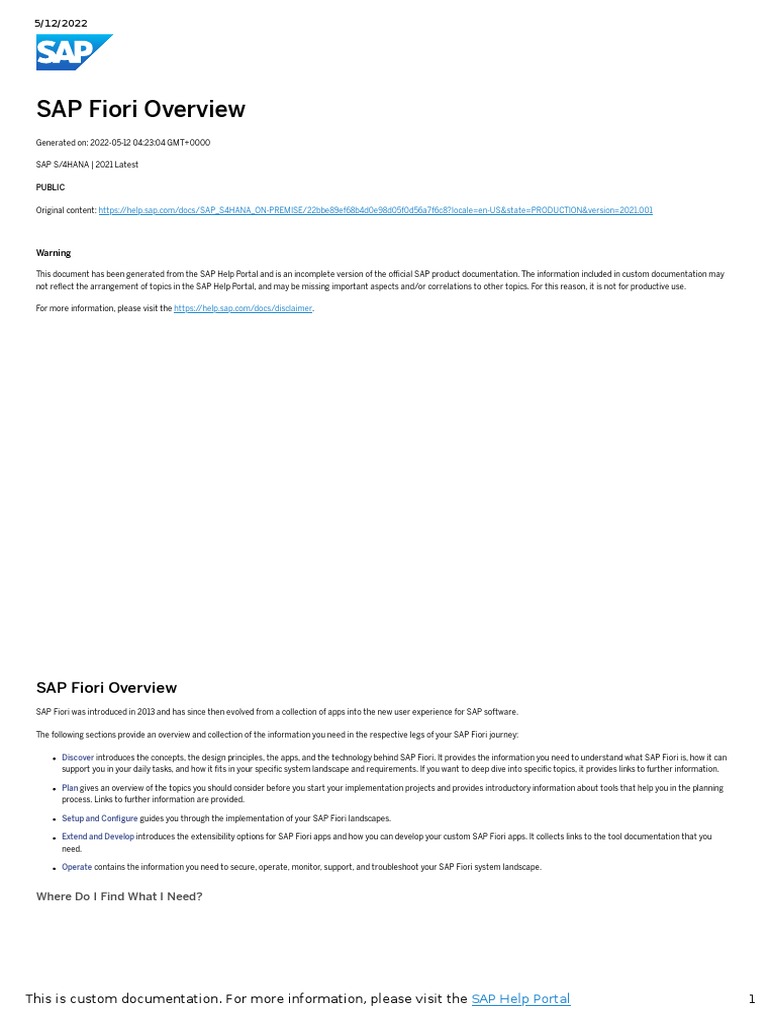Sap Fiori Overview | PDF | Mobile App | Web Application