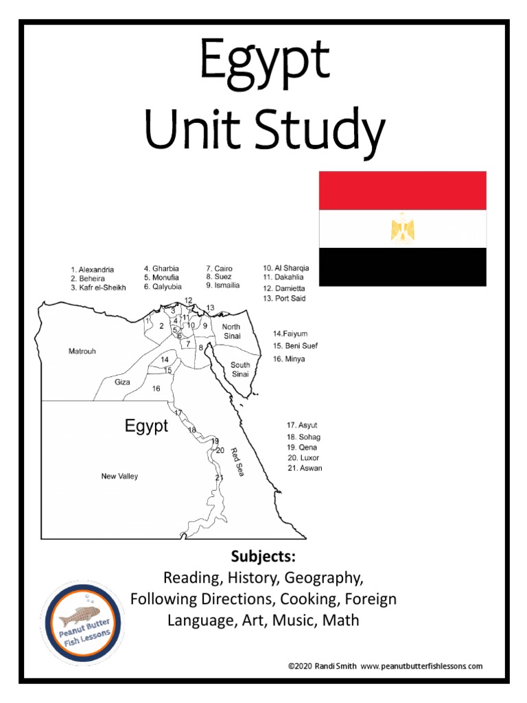 Egypt Unit Study: Reading, History, Geography, Following Directions ...
