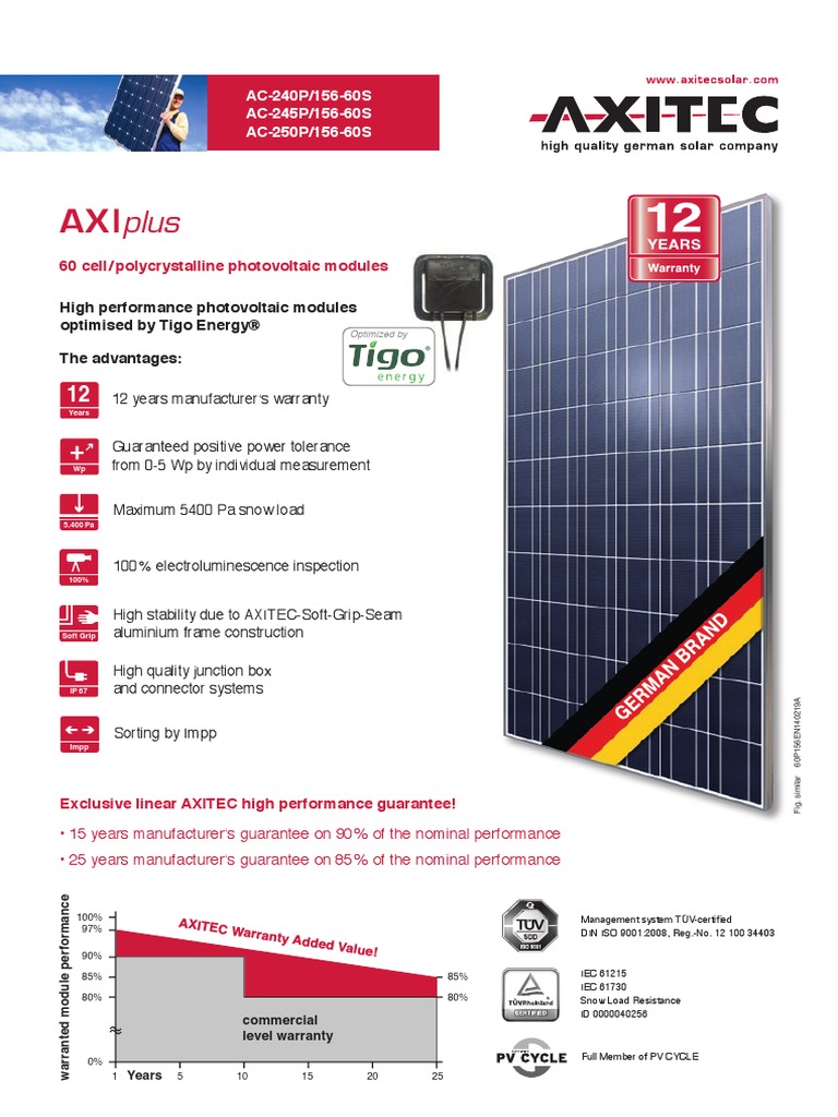 AC-240P/156-60S AC-245P/156-60S AC-250P/156-60S: 60 Cell ...