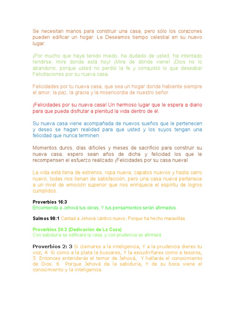 Frases para Inauguración de Casa | PDF