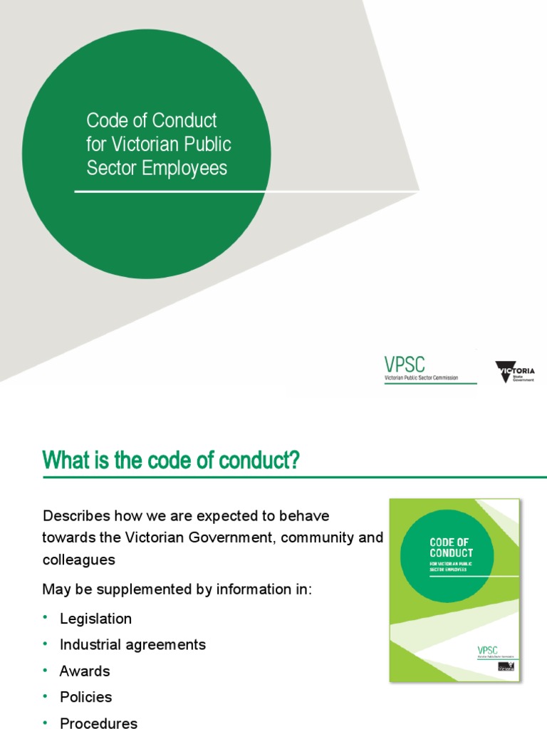 Code of Conduct Sample Presentation | Download Free PDF | Employment ...
