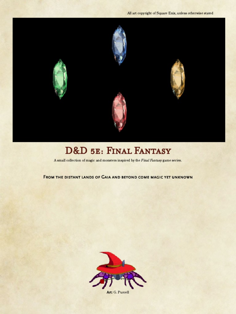 D&D 5e - Final Fantasy | PDF | Bomb