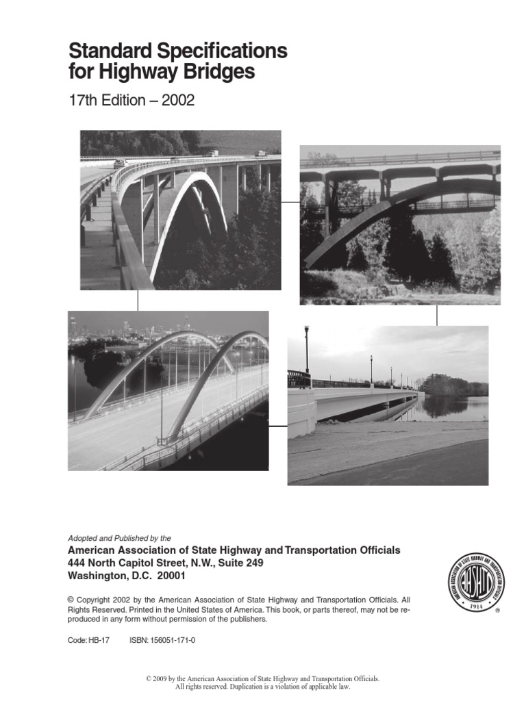 AASHTO 2002 Standard Specifications For Highway Bridges 17th | PDF